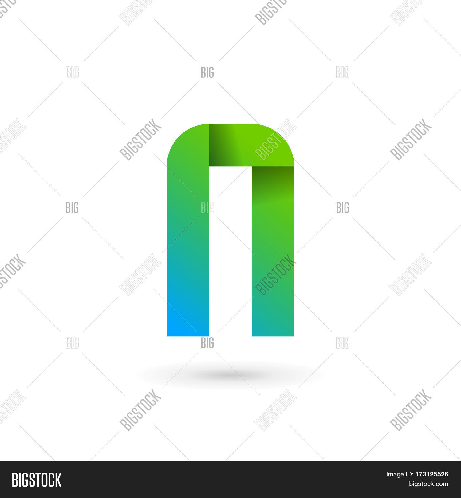 Letter N Ribbon Logo Vector & Photo (Free Trial) | Bigstock