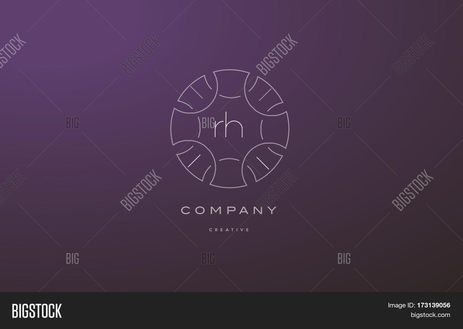 Rh R H Monogram Vector & Photo (Free Trial) | Bigstock