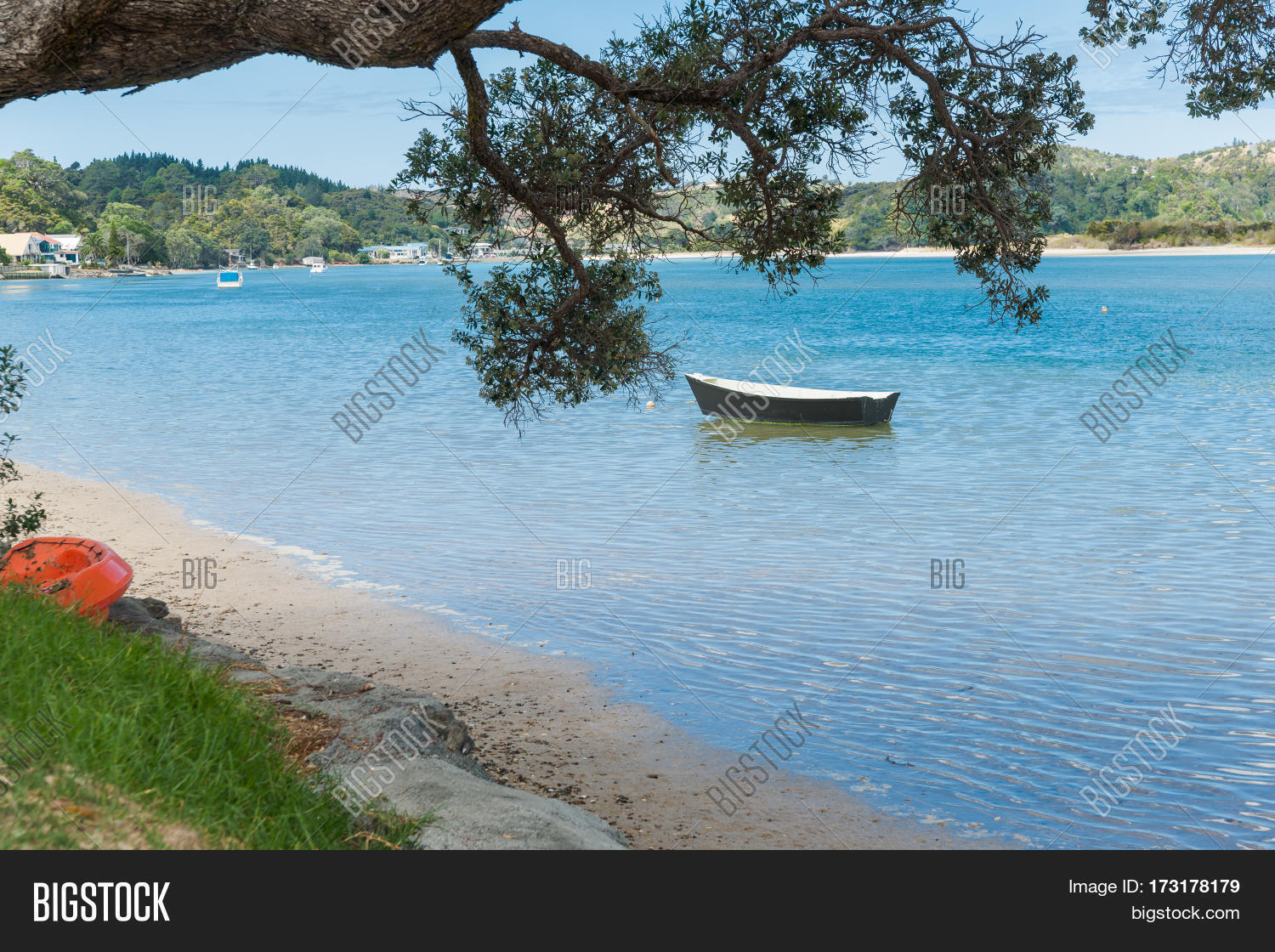 Dinghy Floating On Image & Photo (Free Trial) | Bigstock