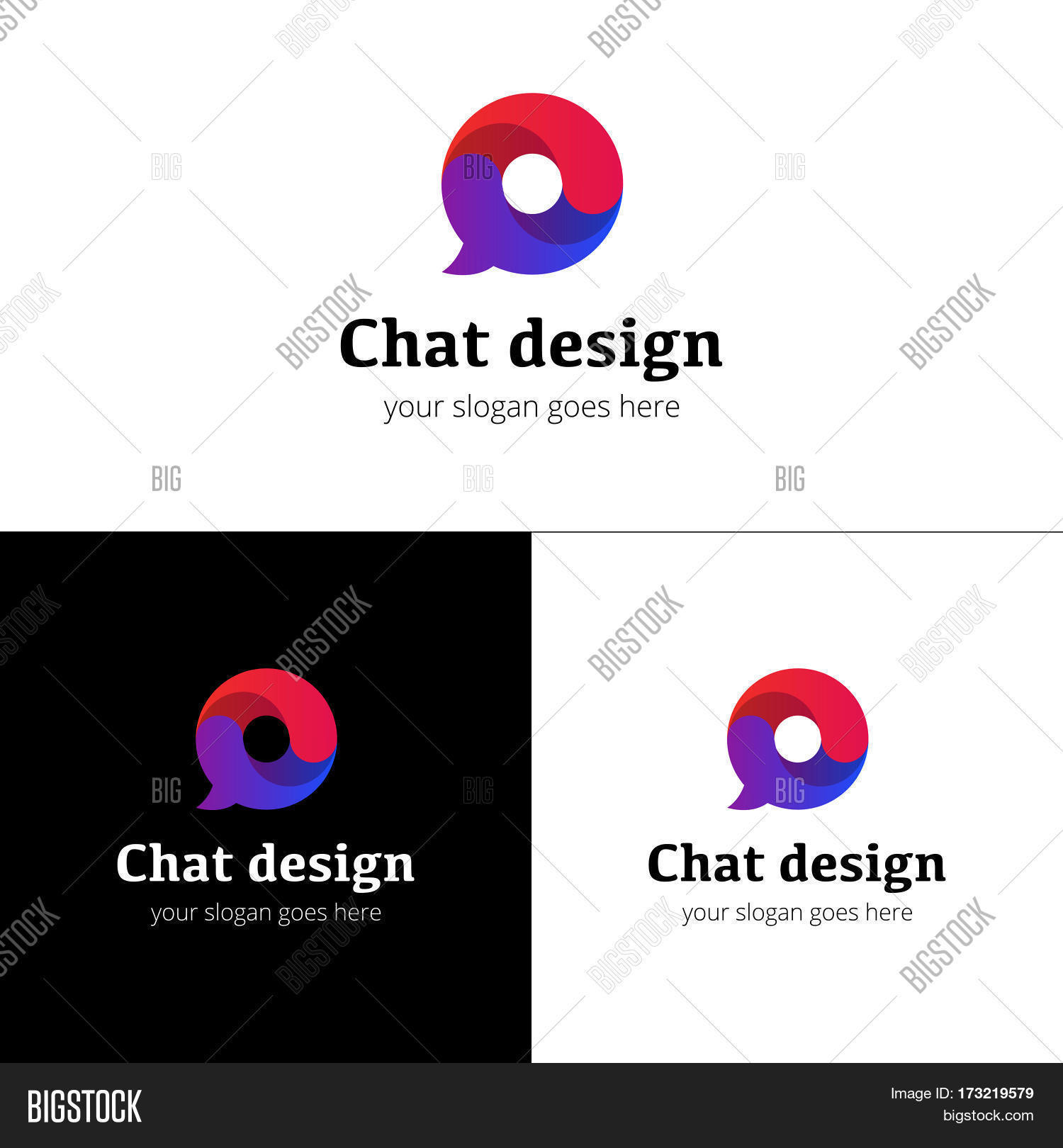 Chat Logo Icon. Vector & Photo (Free Trial) | Bigstock