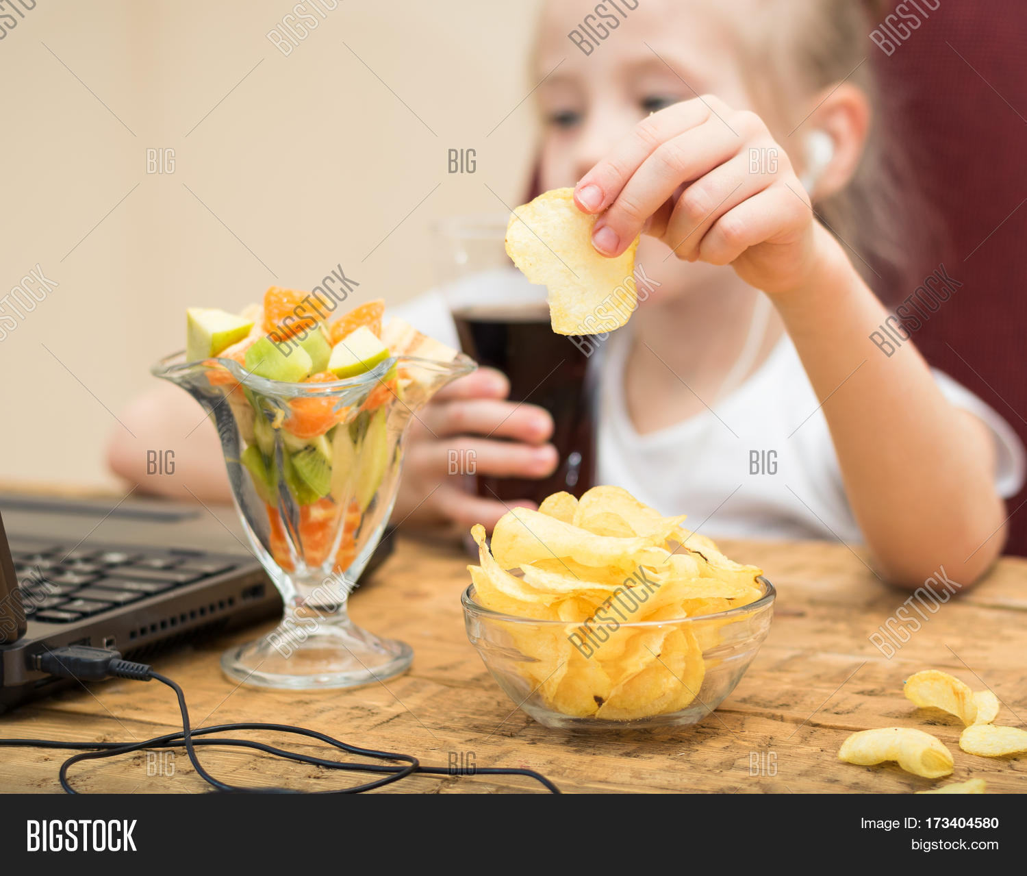 Girl Eats Potato Chips Image & Photo (Free Trial) | Bigstock