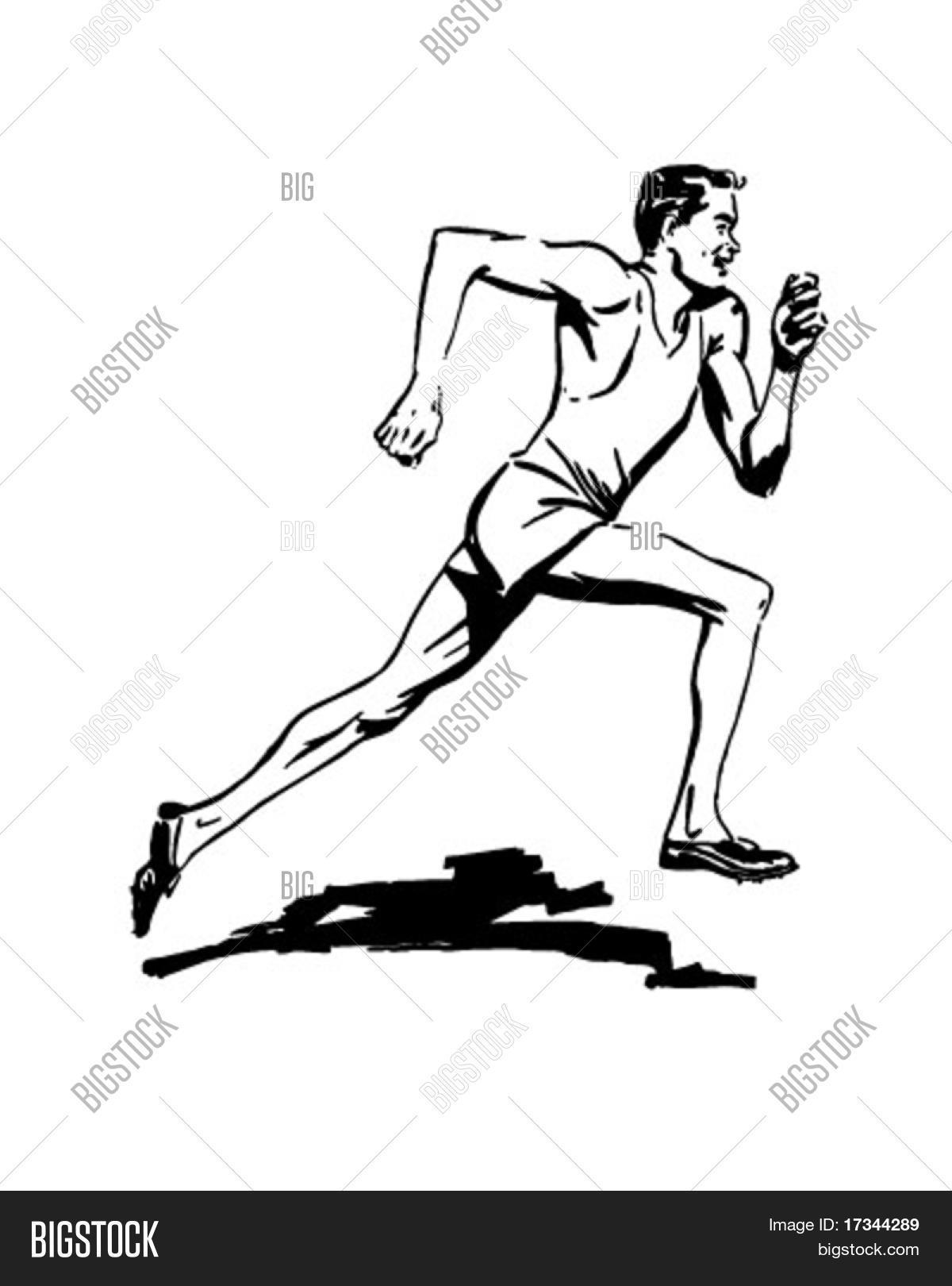 Sprinter - Track Vector & Photo (Free Trial) | Bigstock