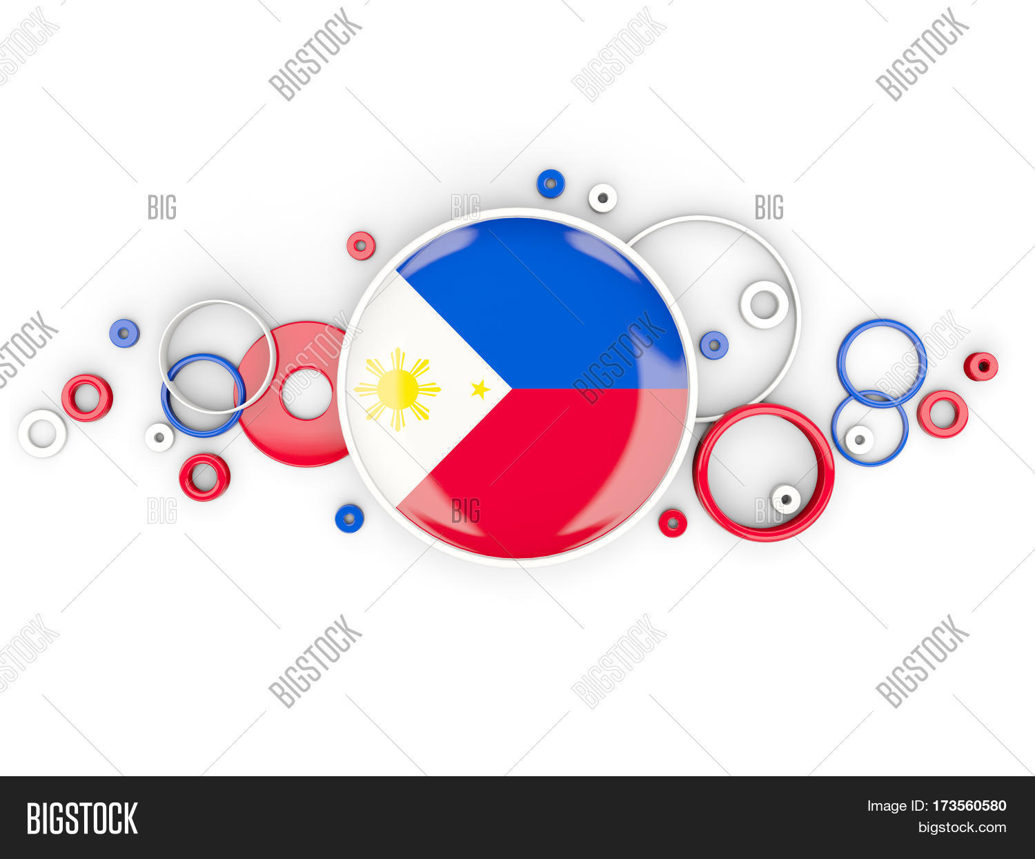 Round Flag Philippines Image & Photo (Free Trial) | Bigstock