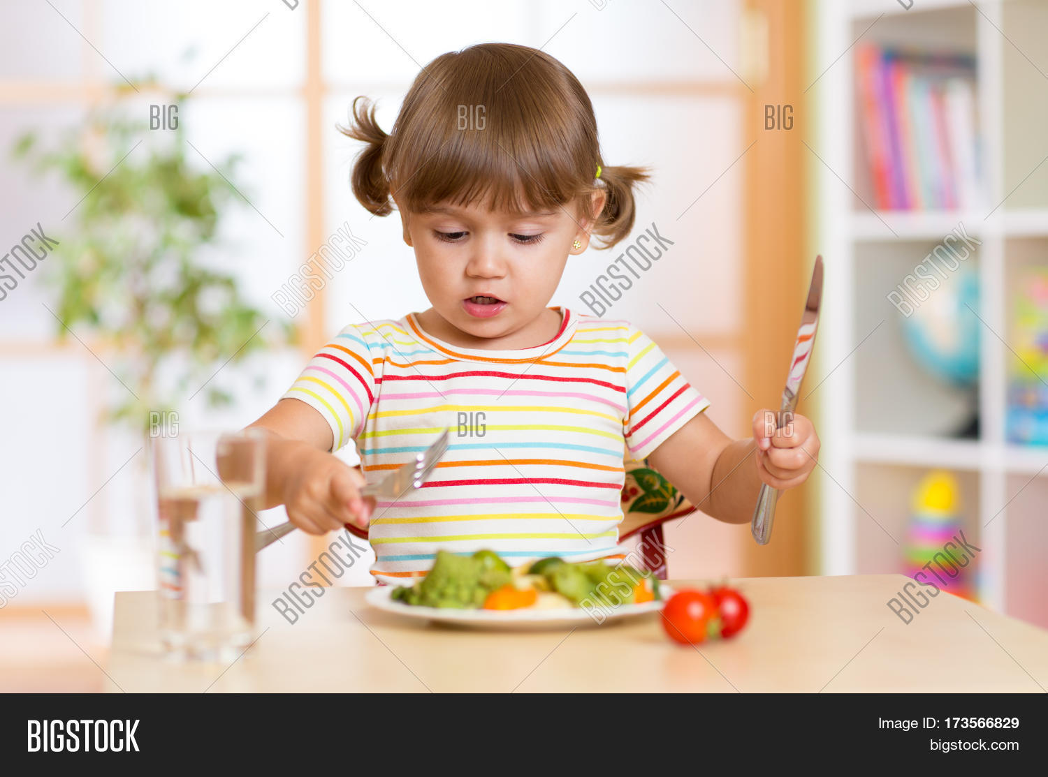 Kid Little Girl Eats Image & Photo (Free Trial) | Bigstock