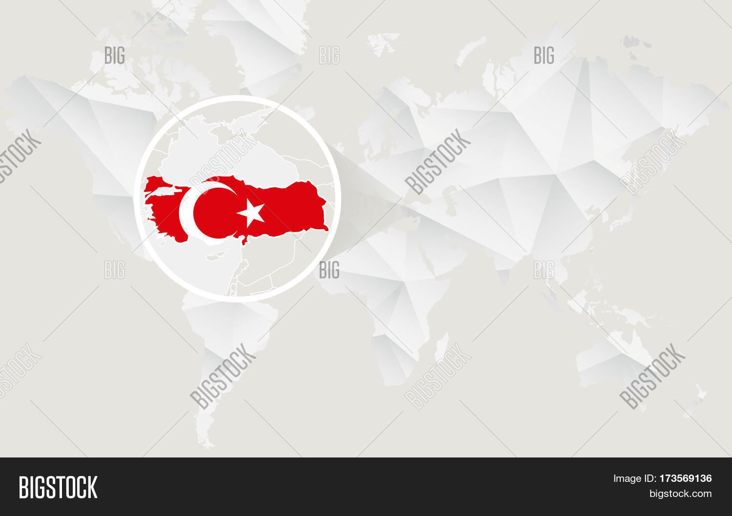 Turkey Map Flag Vector & Photo (Free Trial) | Bigstock