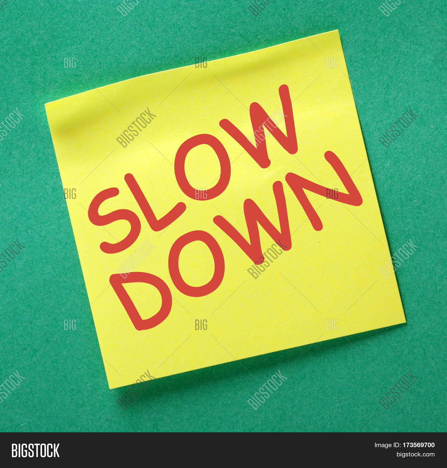 Words Slow Down Red Image & Photo (Free Trial) | Bigstock