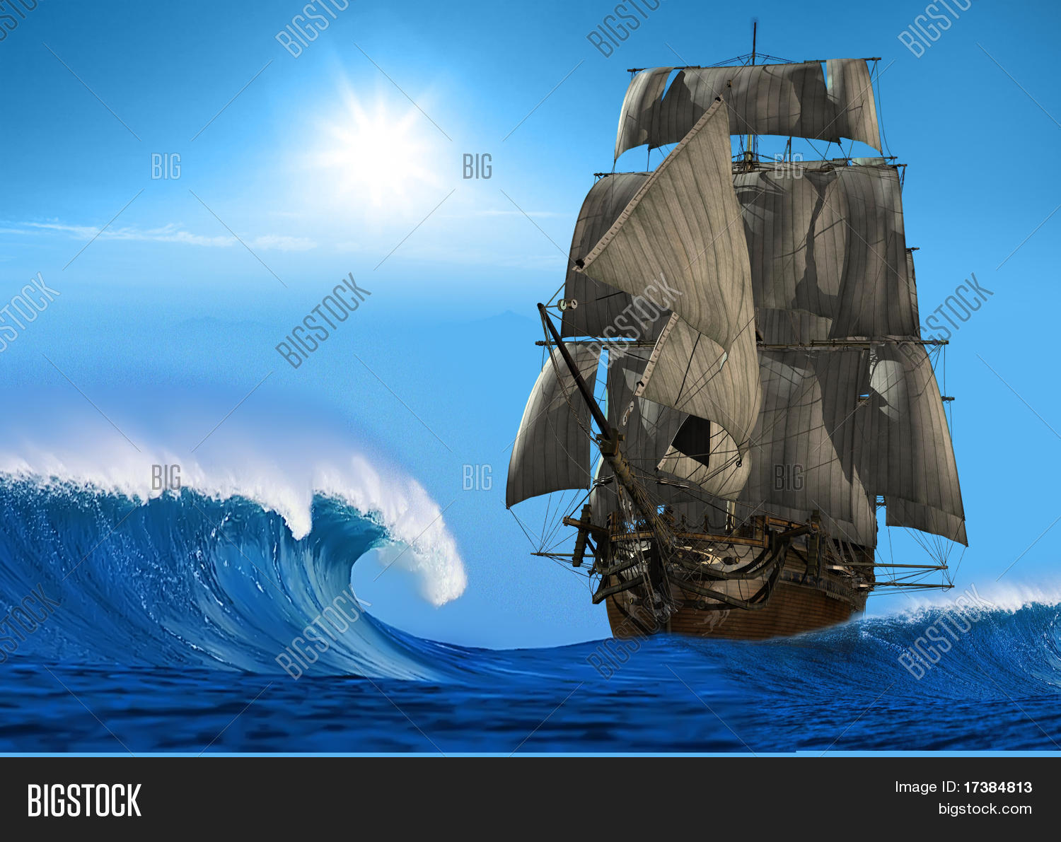 Ancient Ship Sea Image & Photo (Free Trial) | Bigstock