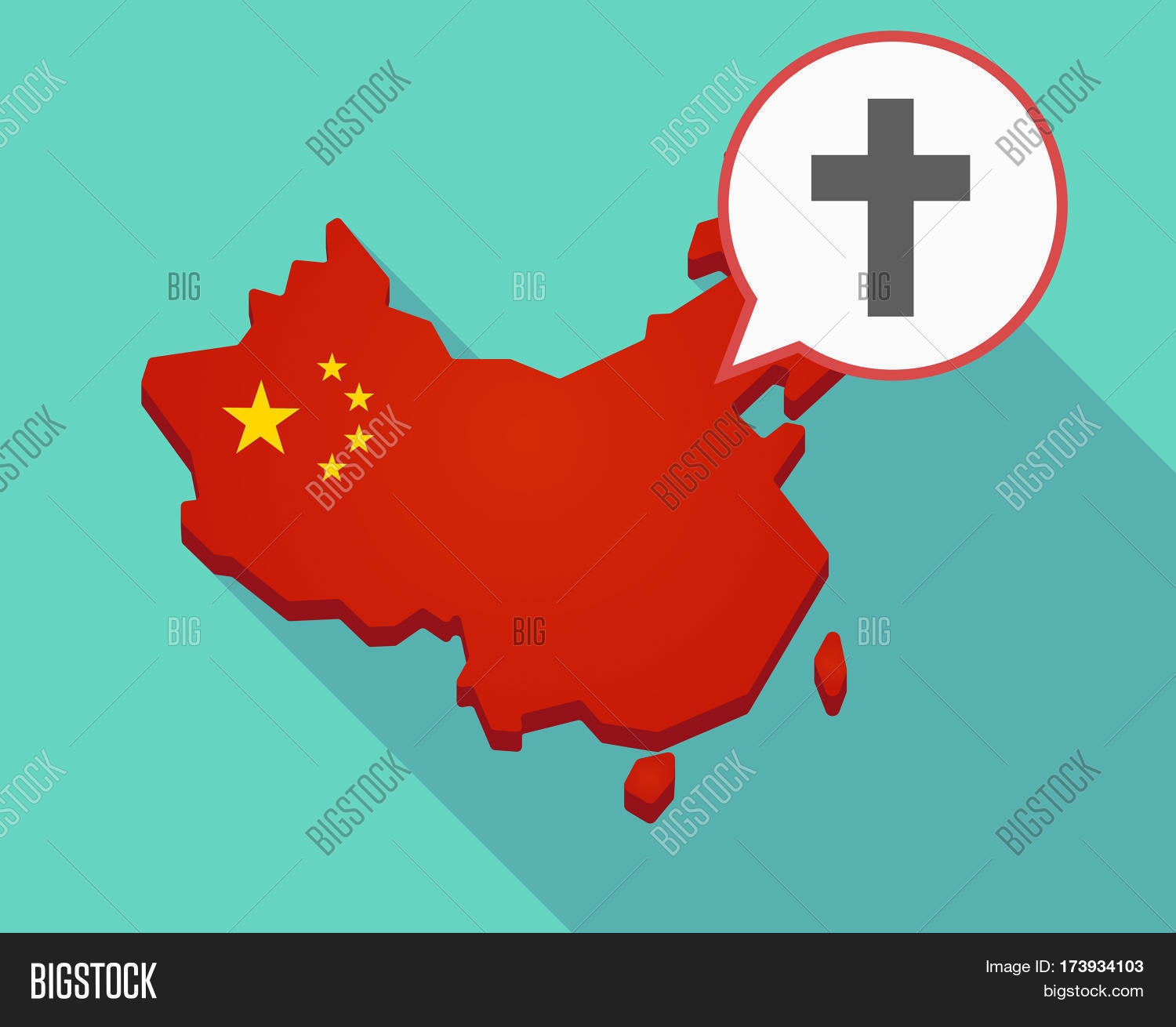 Map China Christian Vector & Photo (Free Trial) | Bigstock