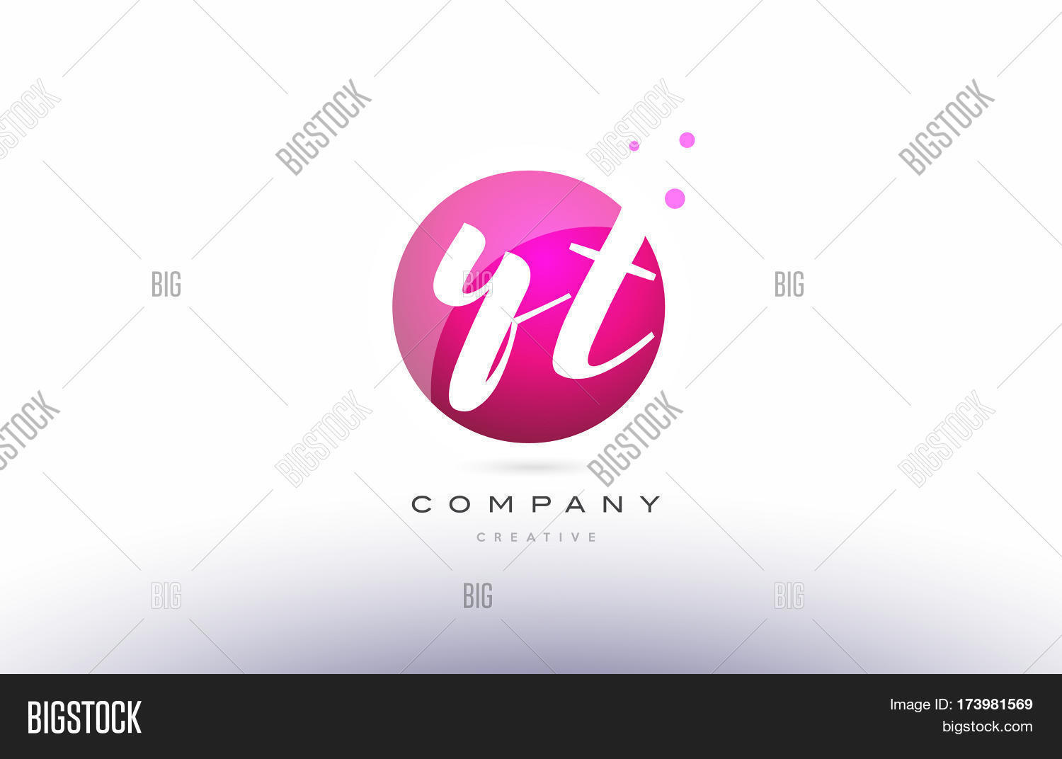 Yt Y T Sphere Pink 3D Vector & Photo (Free Trial) | Bigstock