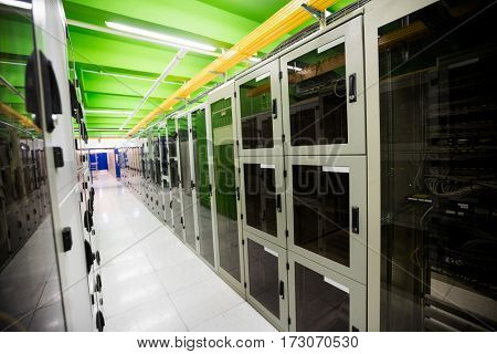 Hallway Row Servers Image & Photo (Free Trial) | Bigstock