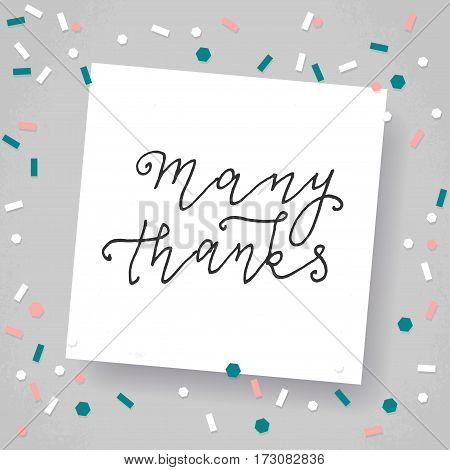 Many Thanks - Hand Vector & Photo (Free Trial) | Bigstock