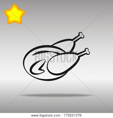 Black Chicken Icon Vector & Photo (Free Trial) | Bigstock