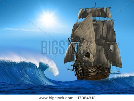 Ancient Ship Sea Image & Photo (Free Trial) | Bigstock