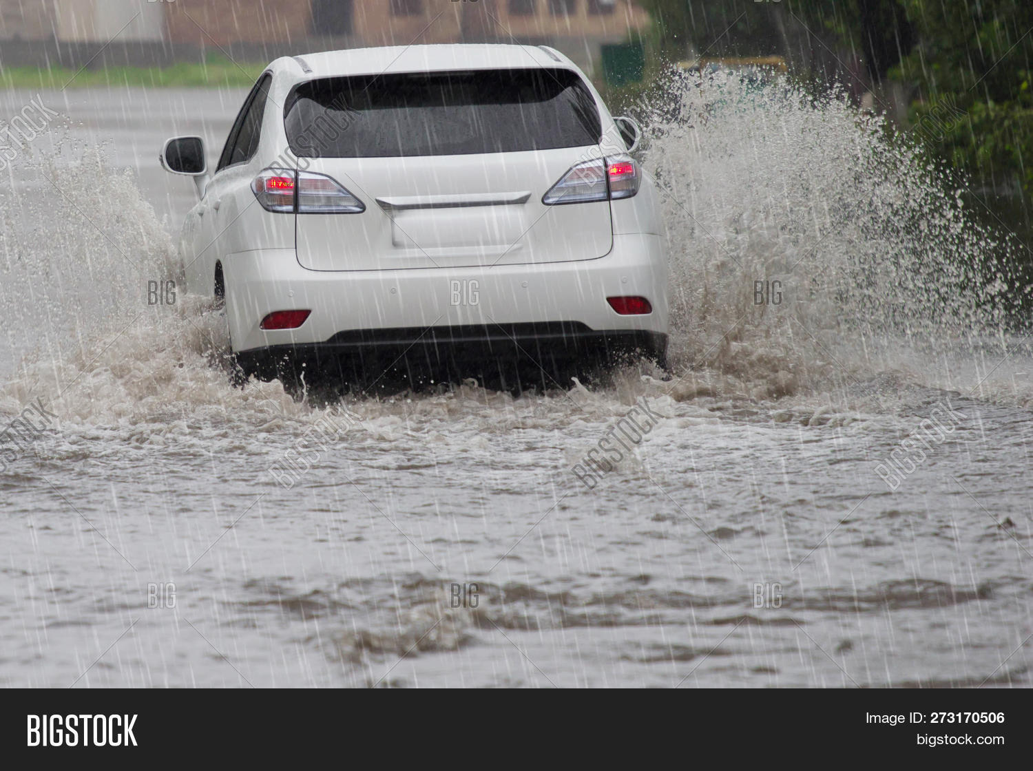 Driving Car On Wet Image & Photo (Free Trial) | Bigstock