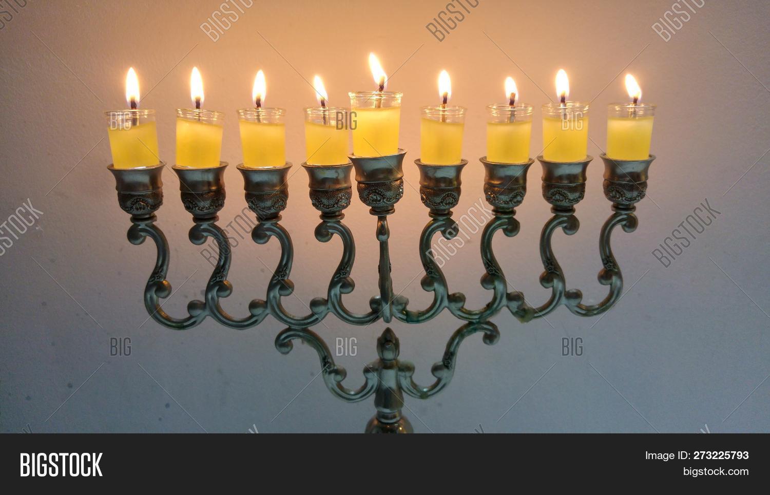 Vintage Oil Chanukiah Image & Photo (Free Trial) | Bigstock