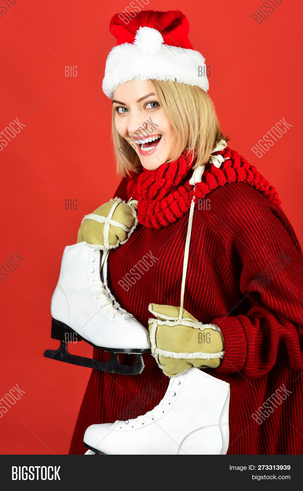 Woman Santa Hat Ice Image & Photo (Free Trial) | Bigstock