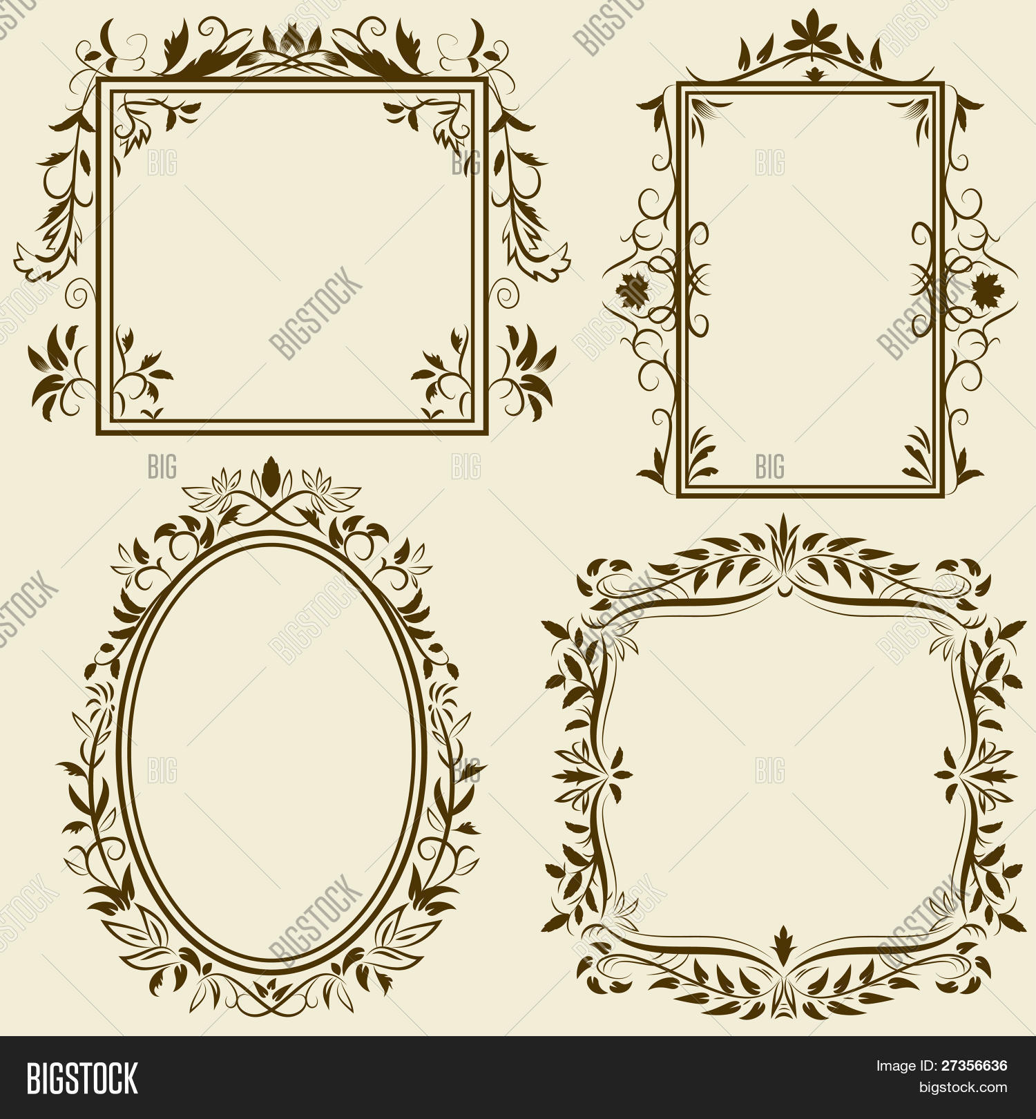 Vector y foto Conjunto De Cuadros (prueba gratis) | Bigstock