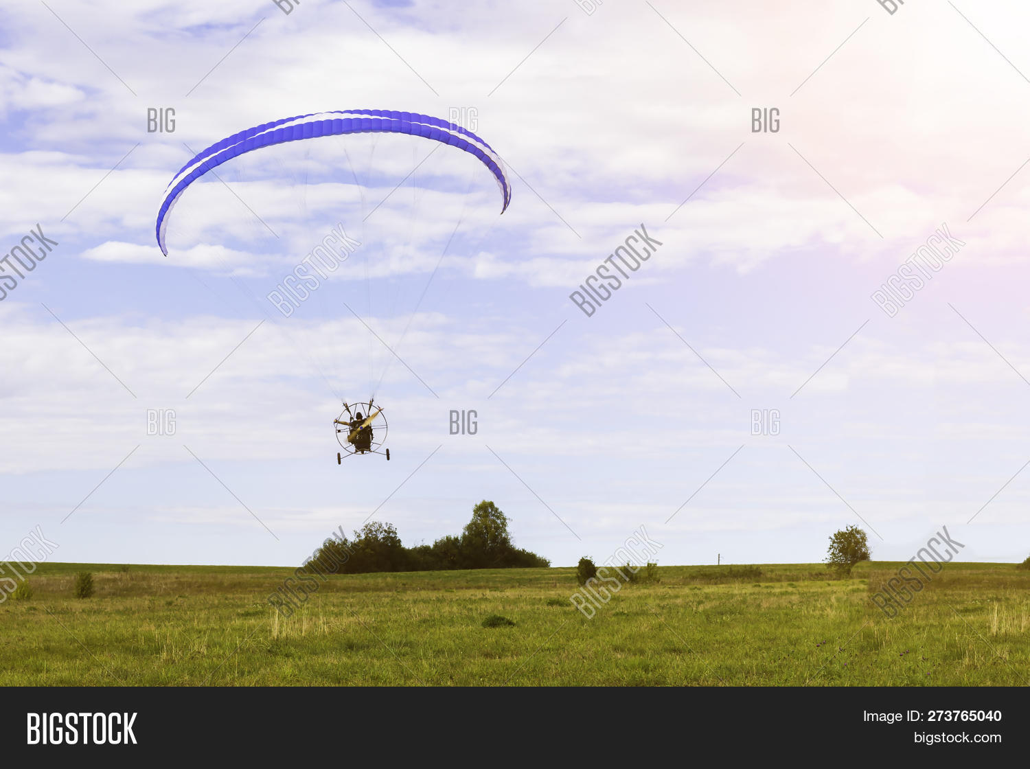 Moto Paraglider Flying Image & Photo (Free Trial) | Bigstock