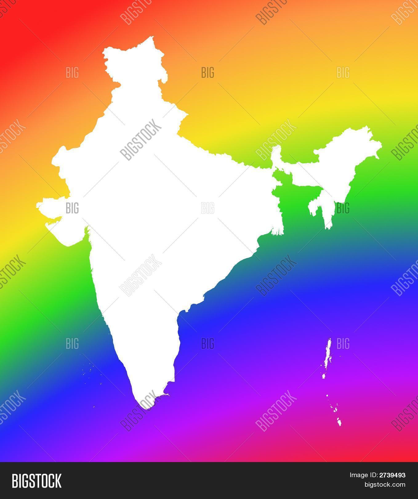 India Map On Rainbow Image & Photo (Free Trial) | Bigstock