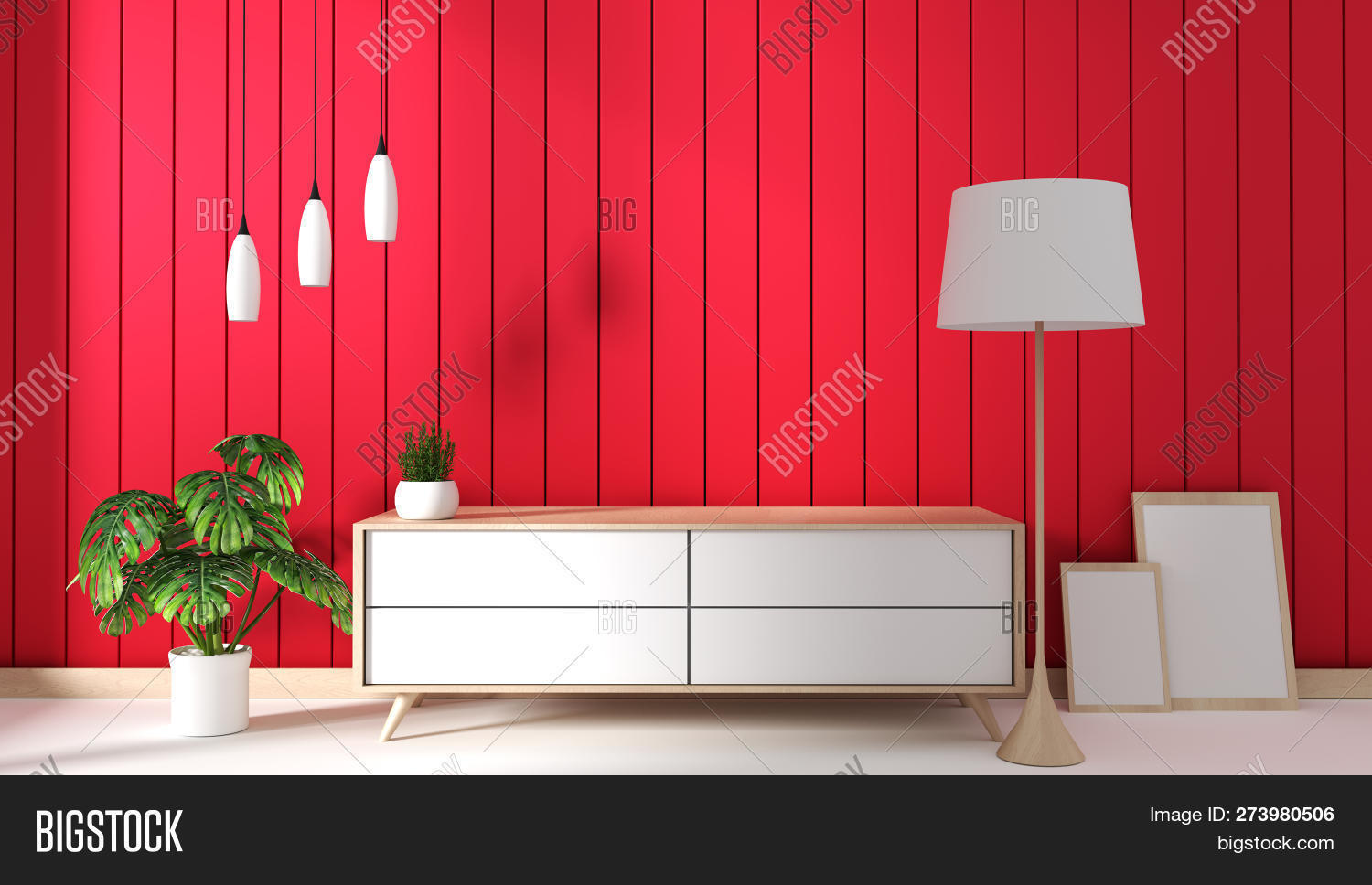 Tv Cabinet Red Modern Image & Photo (Free Trial) | Bigstock