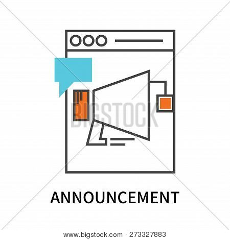 Announcement Icon Vector & Photo (Free Trial) | Bigstock