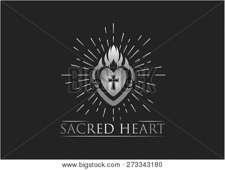 Sacred Heart Logo Vector & Photo (Free Trial) | Bigstock