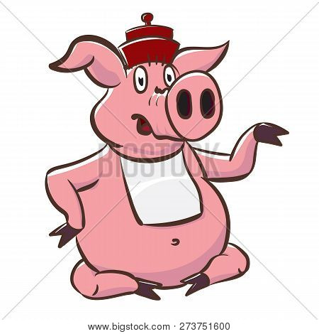 Cute Pig Hat Bib Vector & Photo (Free Trial) | Bigstock