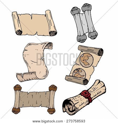 Set Scrolls. Vector Vector & Photo (Free Trial) | Bigstock