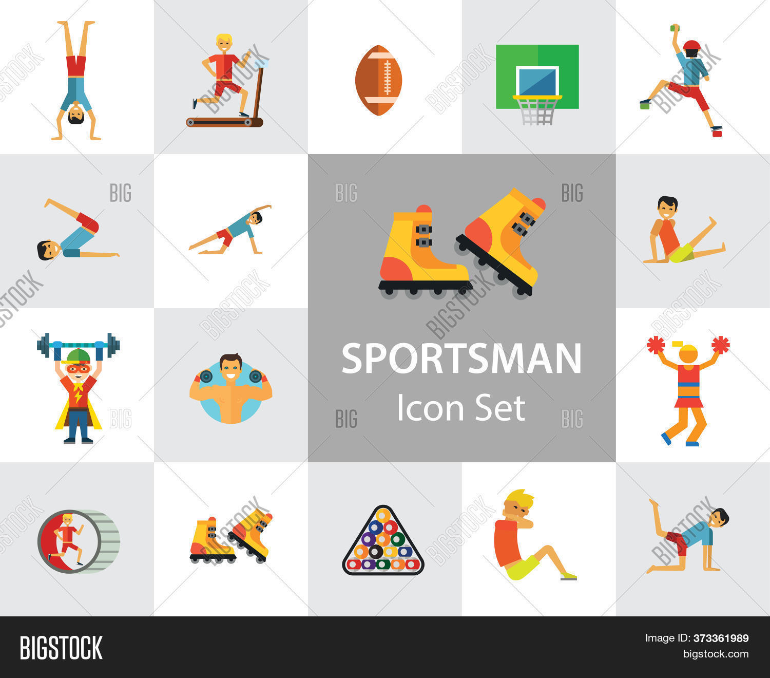 Sportsman Icons Set. Image & Photo (Free Trial) | Bigstock