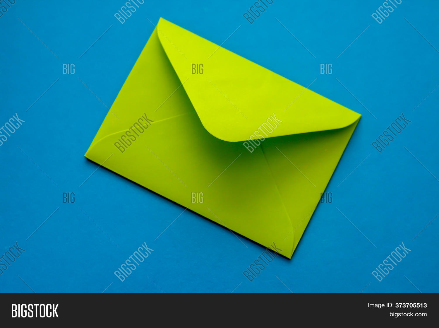 Green Envelope On Blue Image & Photo (Free Trial) | Bigstock