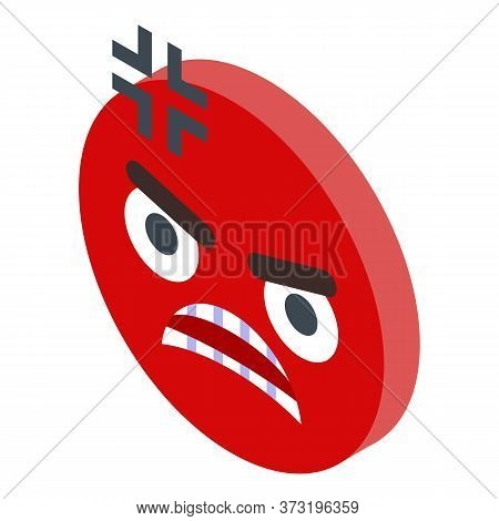Red Rage Emoji Icon. Vector & Photo (Free Trial) | Bigstock