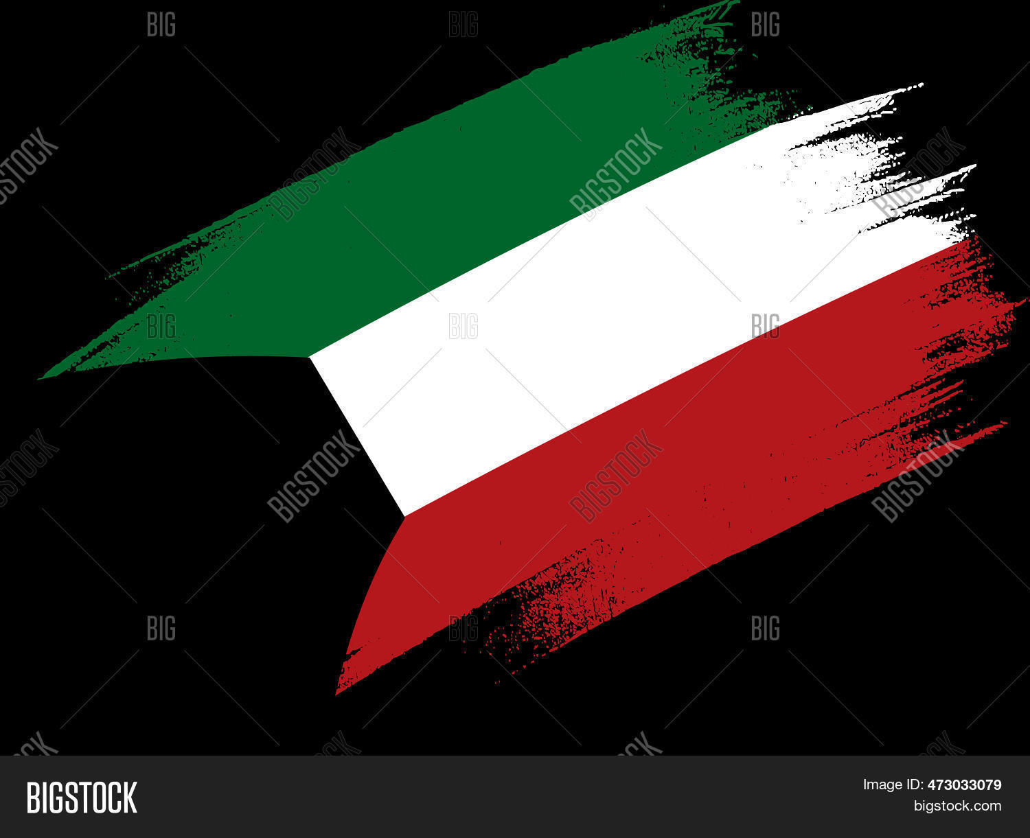 Kuwait Flag Brush Vector & Photo (Free Trial) | Bigstock