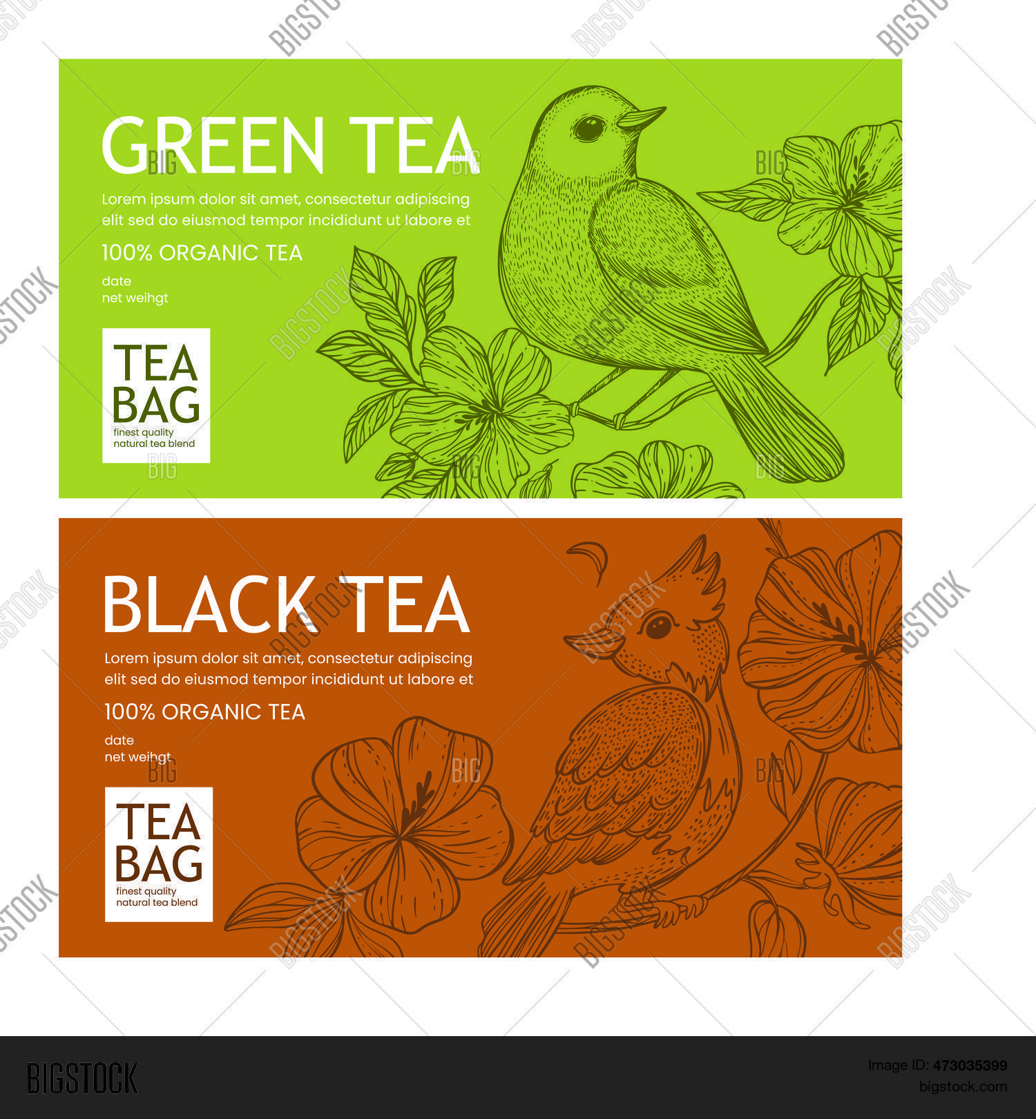 Tea Package Bird Vector & Photo (Free Trial) | Bigstock