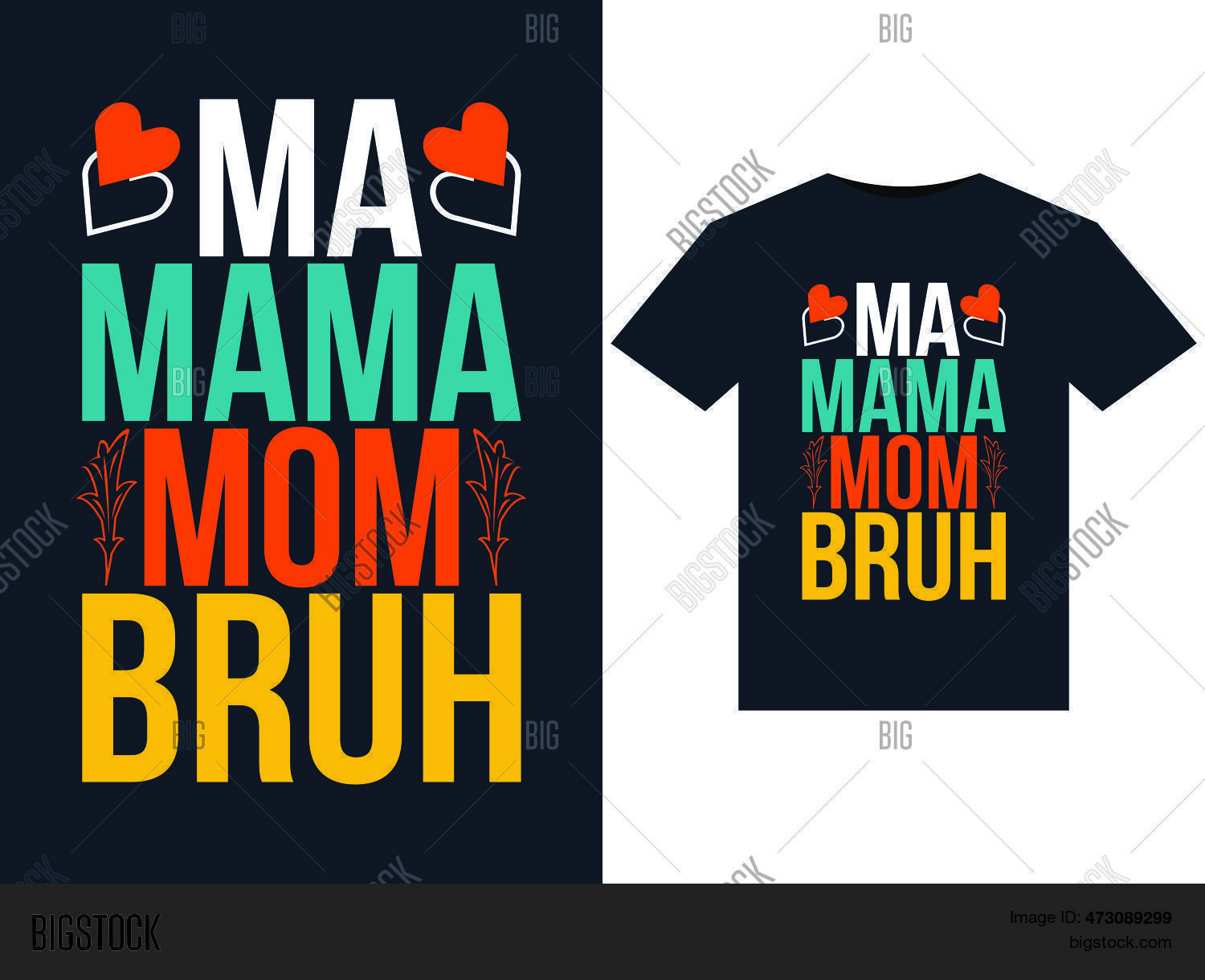 Ma Mama Mom Bruh Vector & Photo (Free Trial) | Bigstock