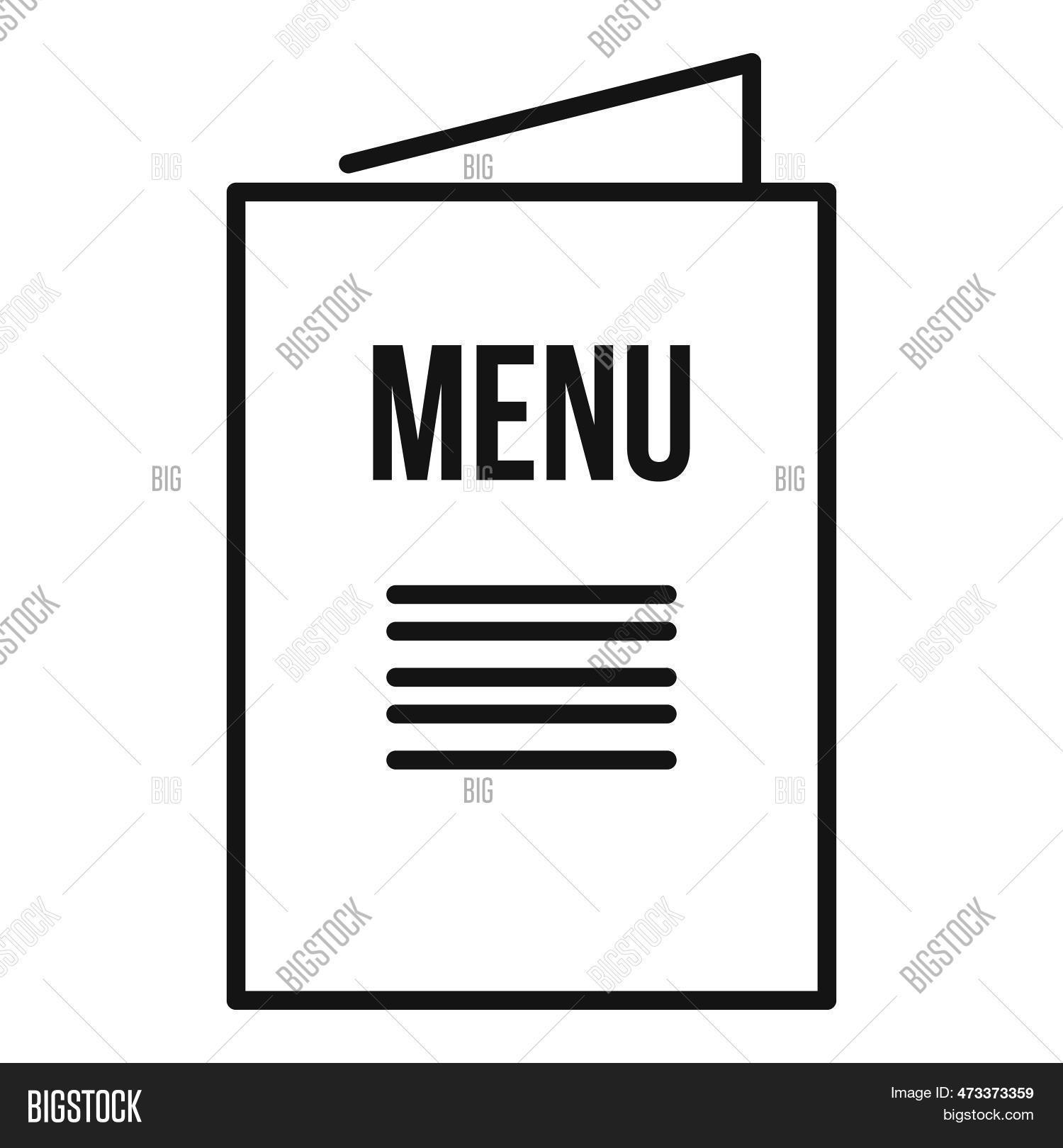 Menu Card Icon. Image & Photo (Free Trial) | Bigstock