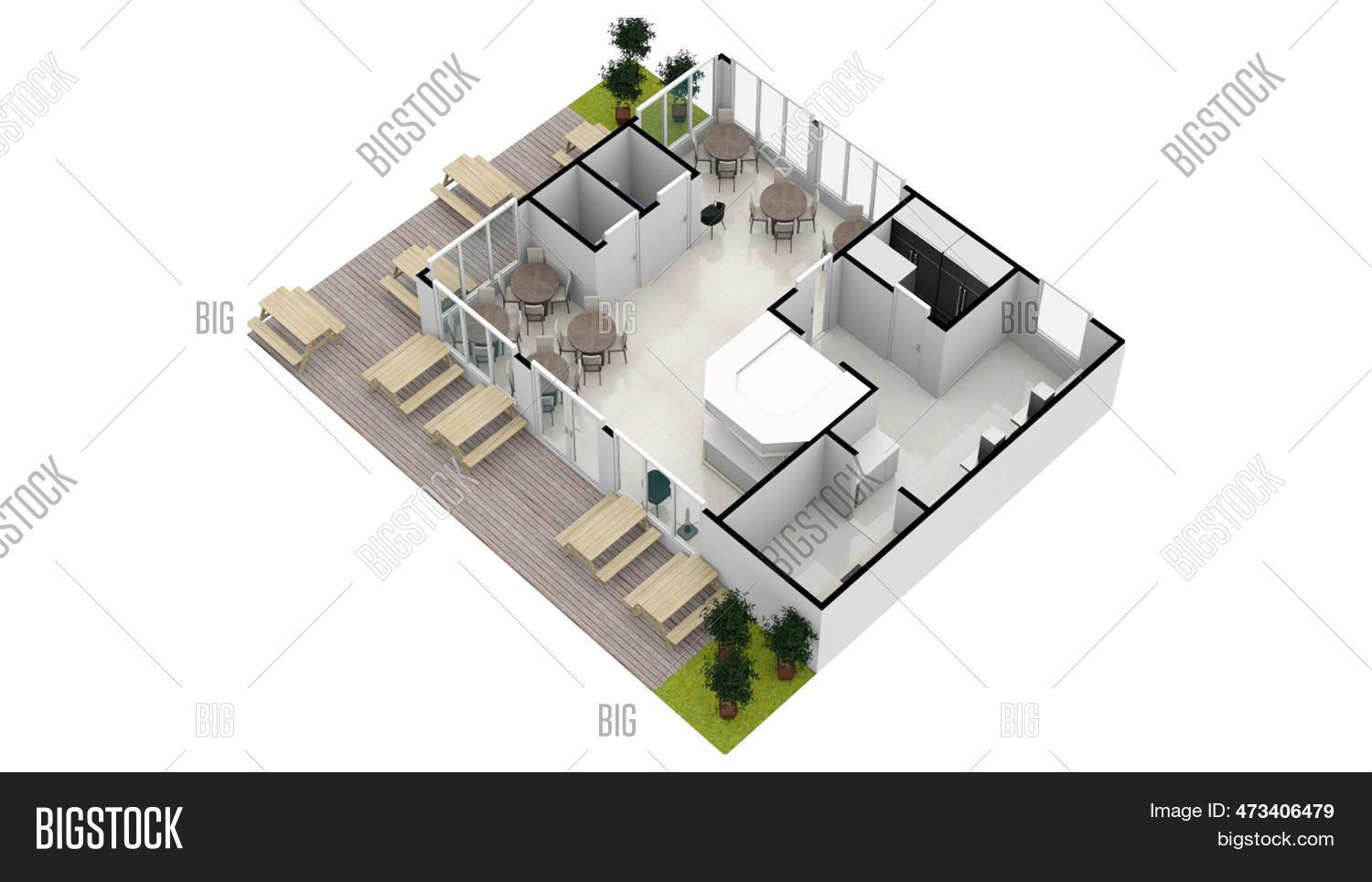 Cafe Top View Plans. Image & Photo (Free Trial) | Bigstock