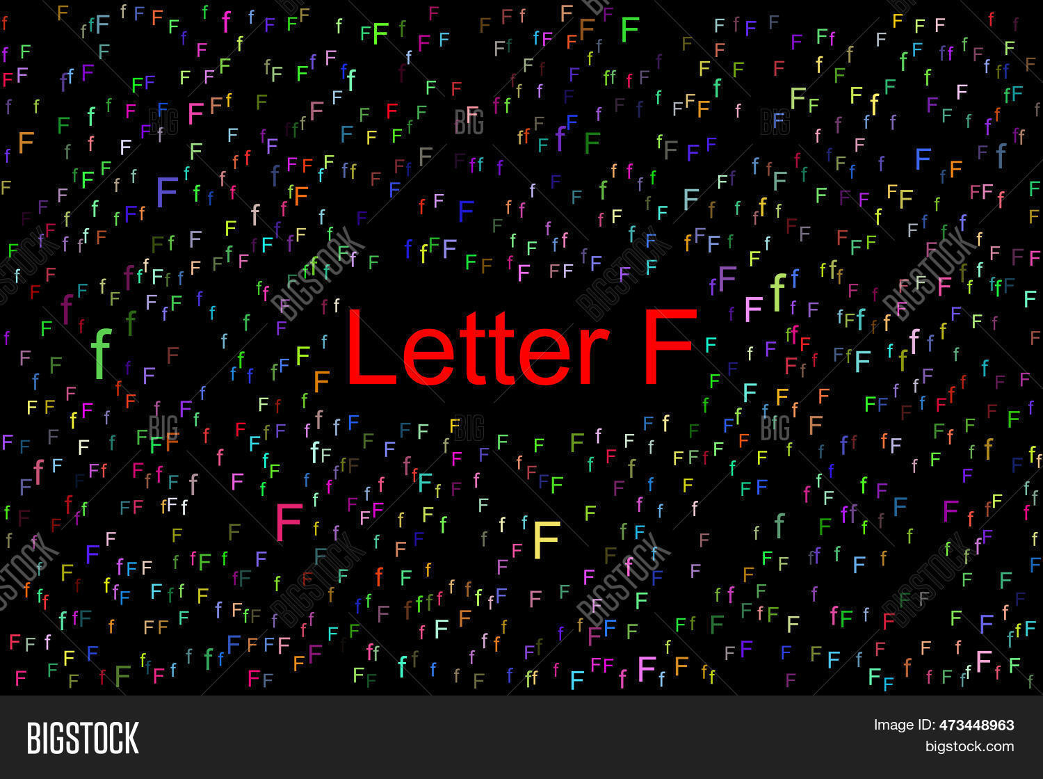 Letter F Tiny Colorful Image & Photo (Free Trial) | Bigstock