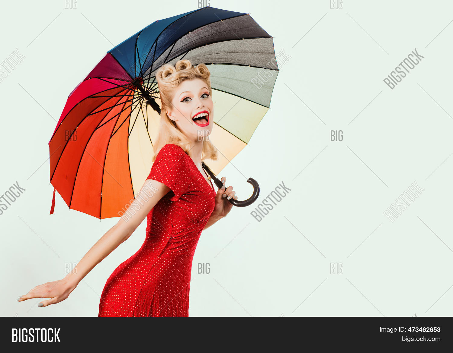 Happy Pinup Woman Image & Photo (Free Trial) | Bigstock