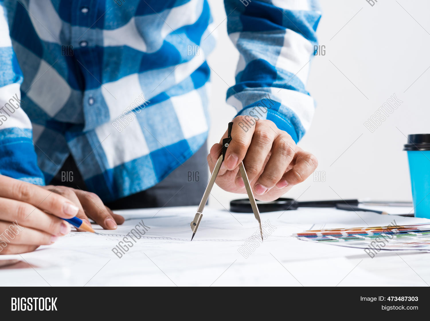 Architect Measuring Image & Photo (Free Trial) | Bigstock