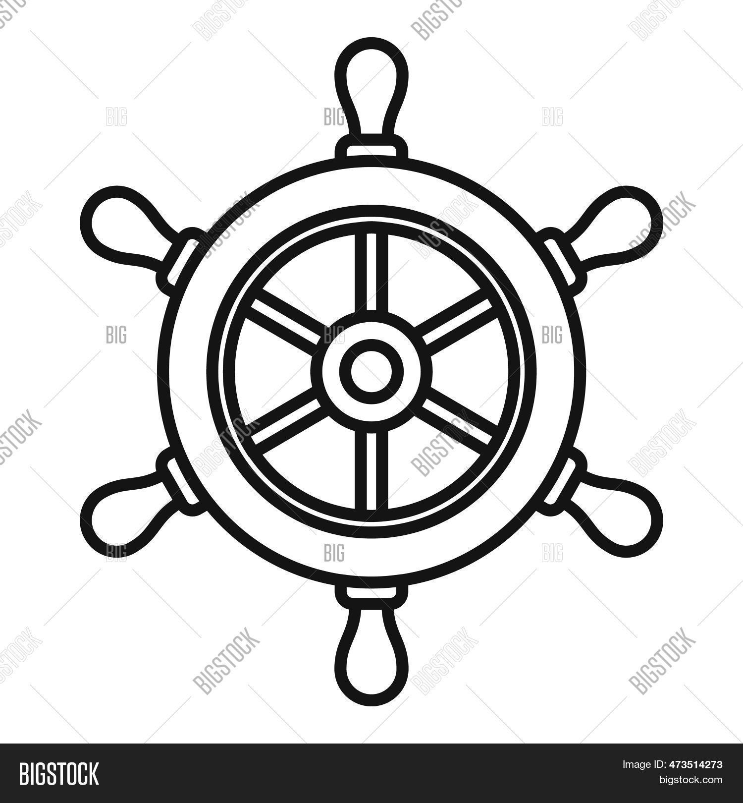 Navy Ship Wheel Icon. Image & Photo (Free Trial) | Bigstock