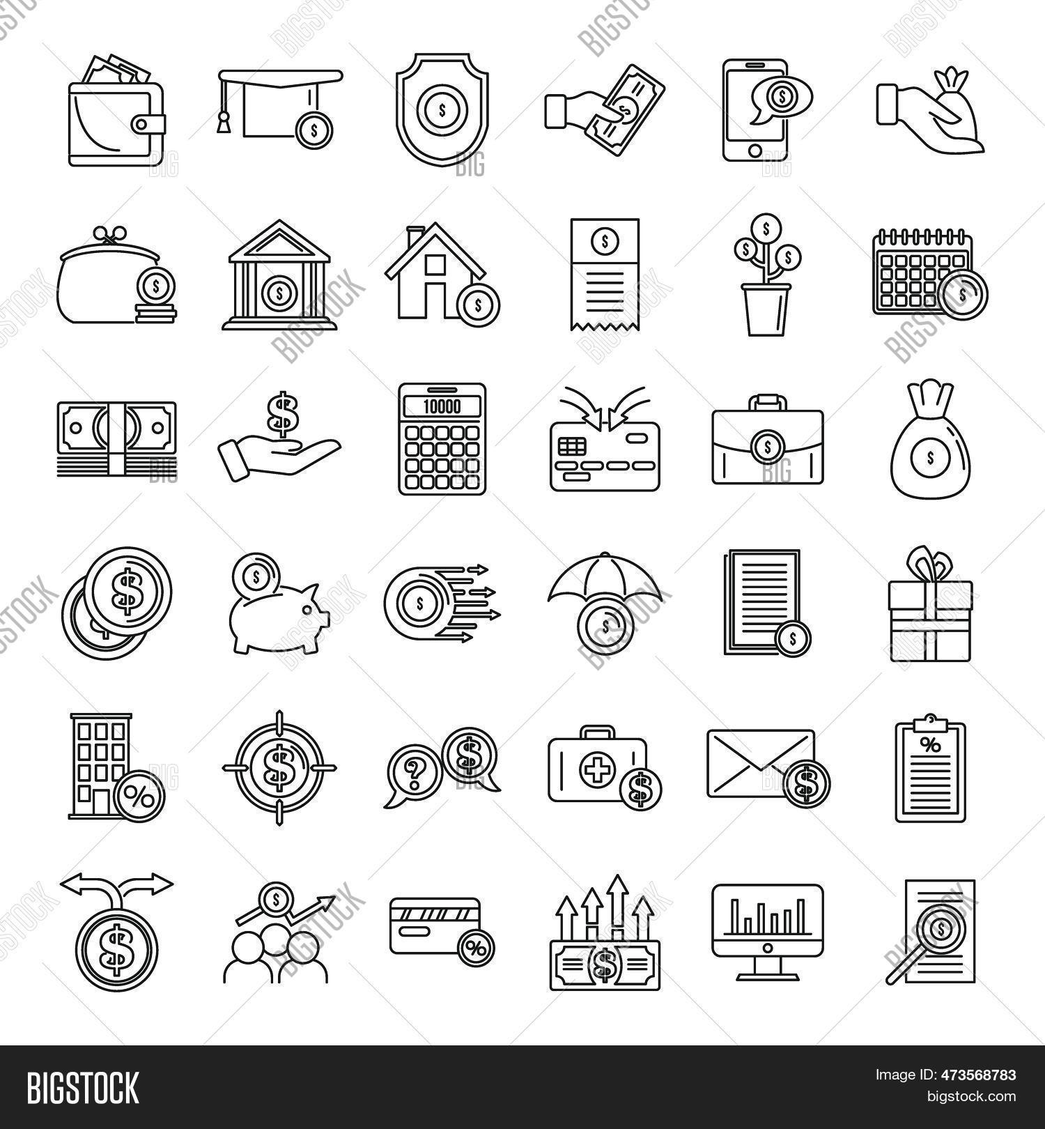 New Subsidy Icons Set Image & Photo (Free Trial) | Bigstock