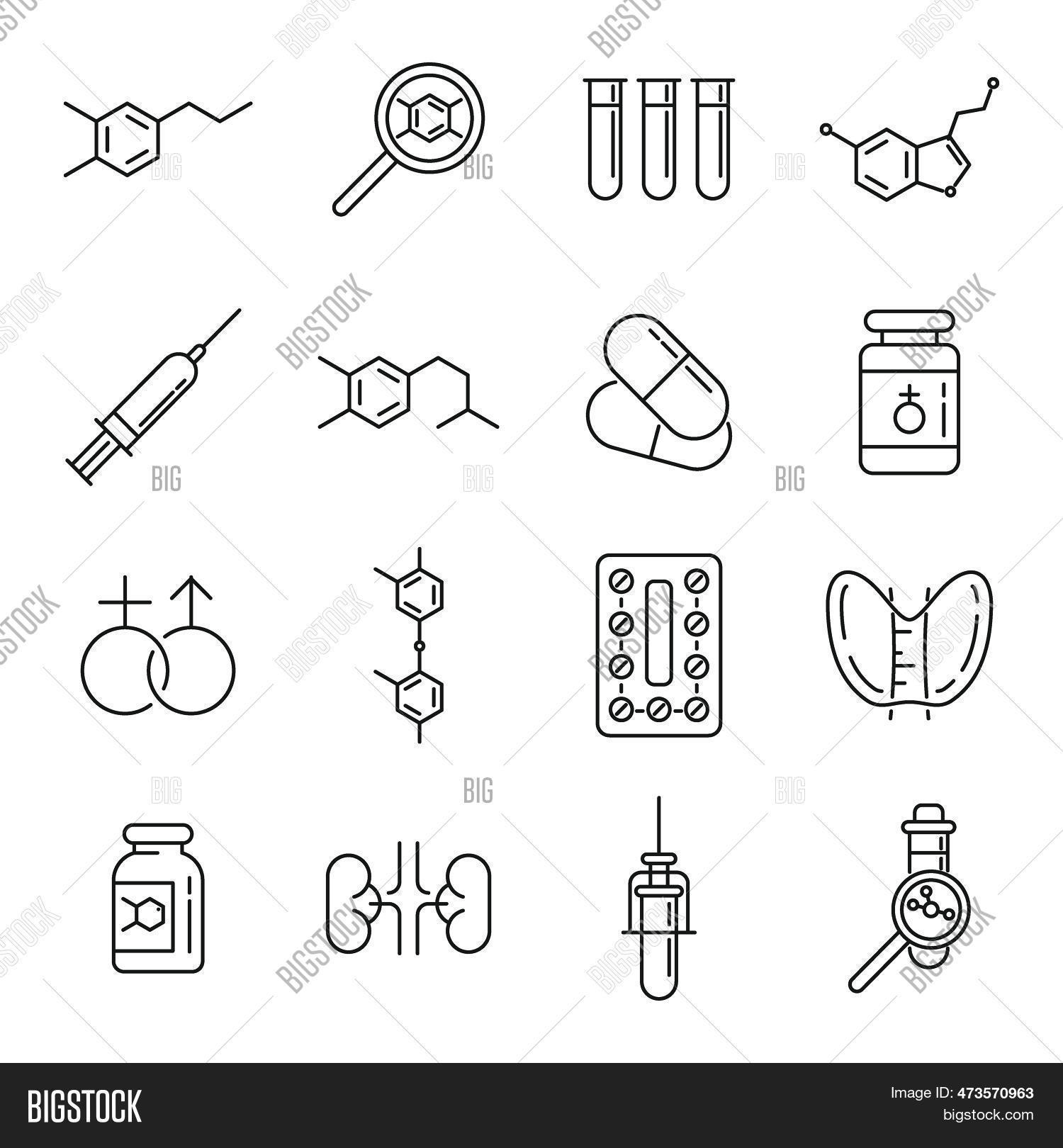 Hormones Icons Set. Image & Photo (Free Trial) | Bigstock