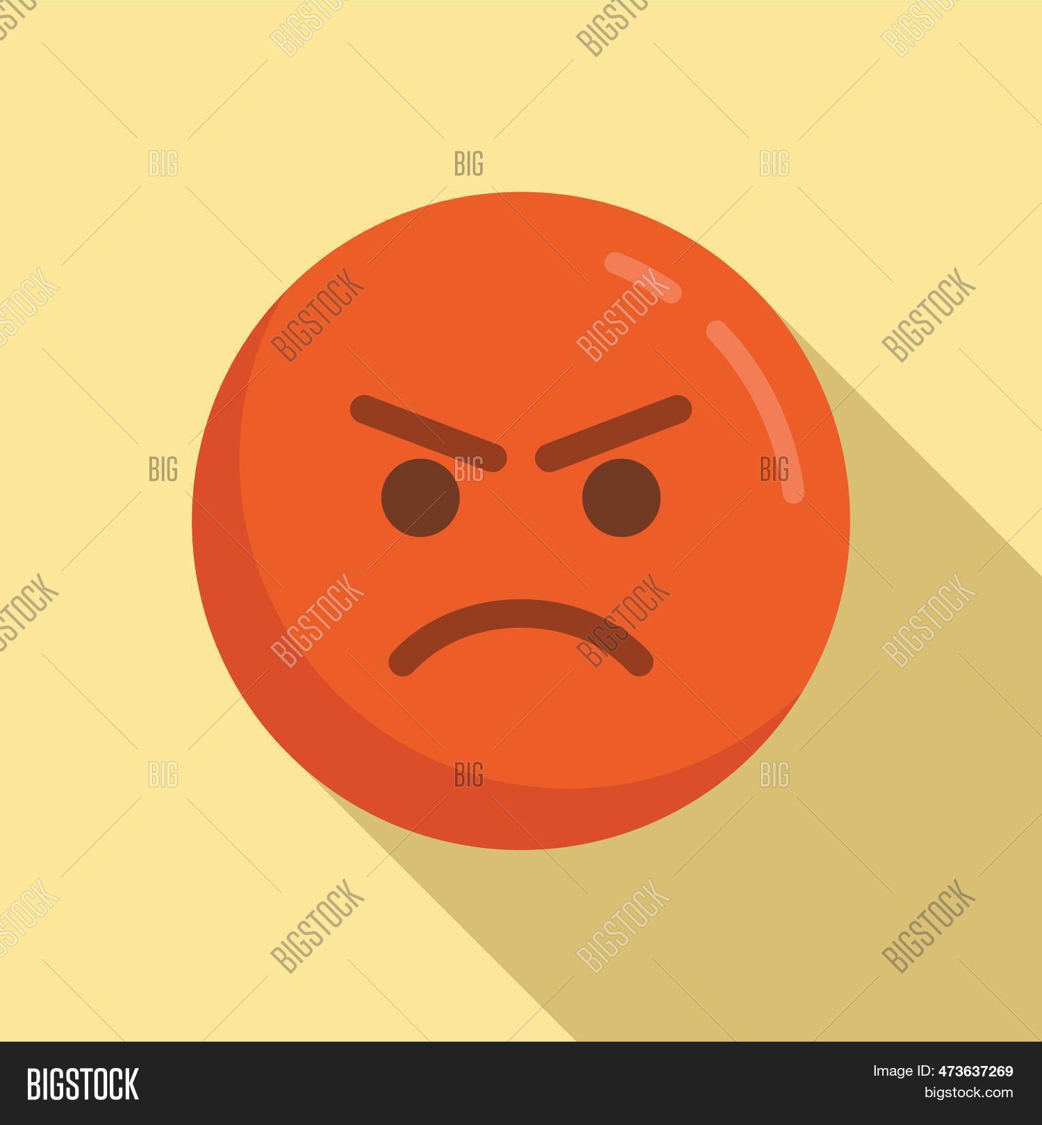 Rage Emoji Icon. Flat Image & Photo (Free Trial) | Bigstock