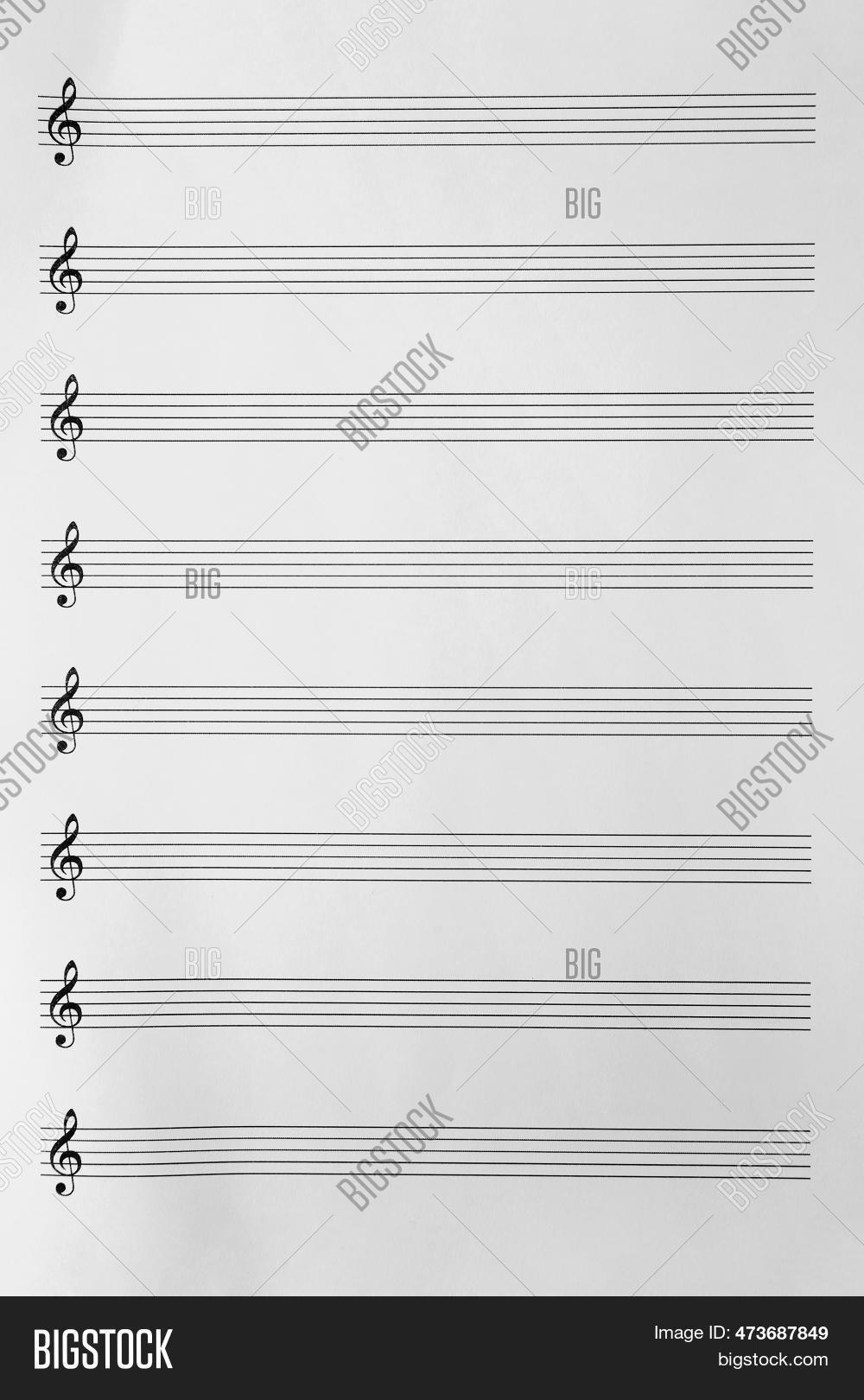 Sheet Empty Staves Image & Photo (Free Trial) | Bigstock