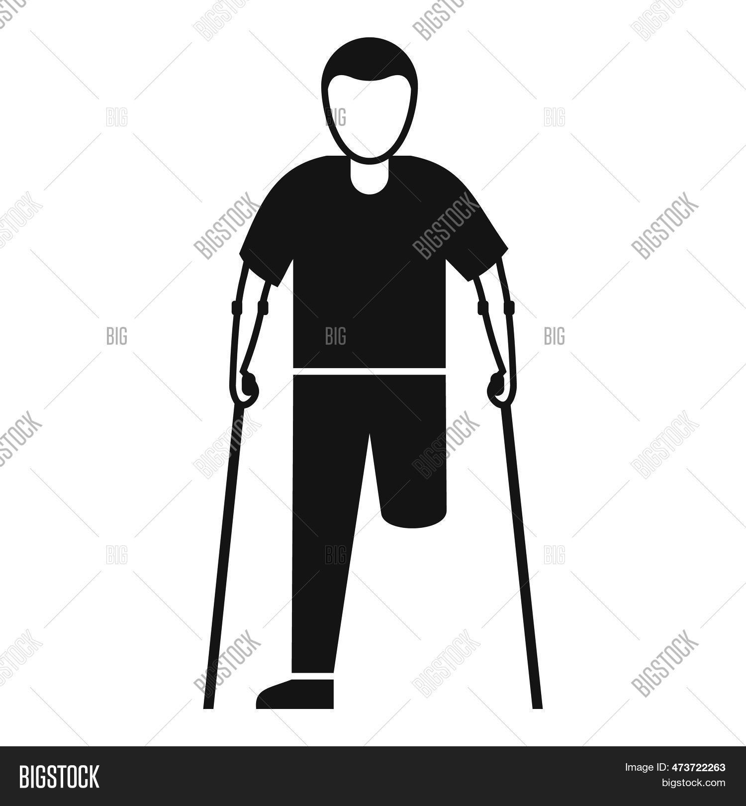 Amputee Icon. Simple Image & Photo (Free Trial) | Bigstock