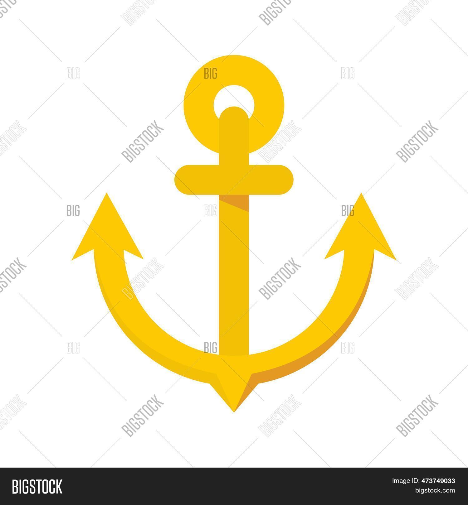 Boat Anchor Icon. Flat Image & Photo (Free Trial) | Bigstock