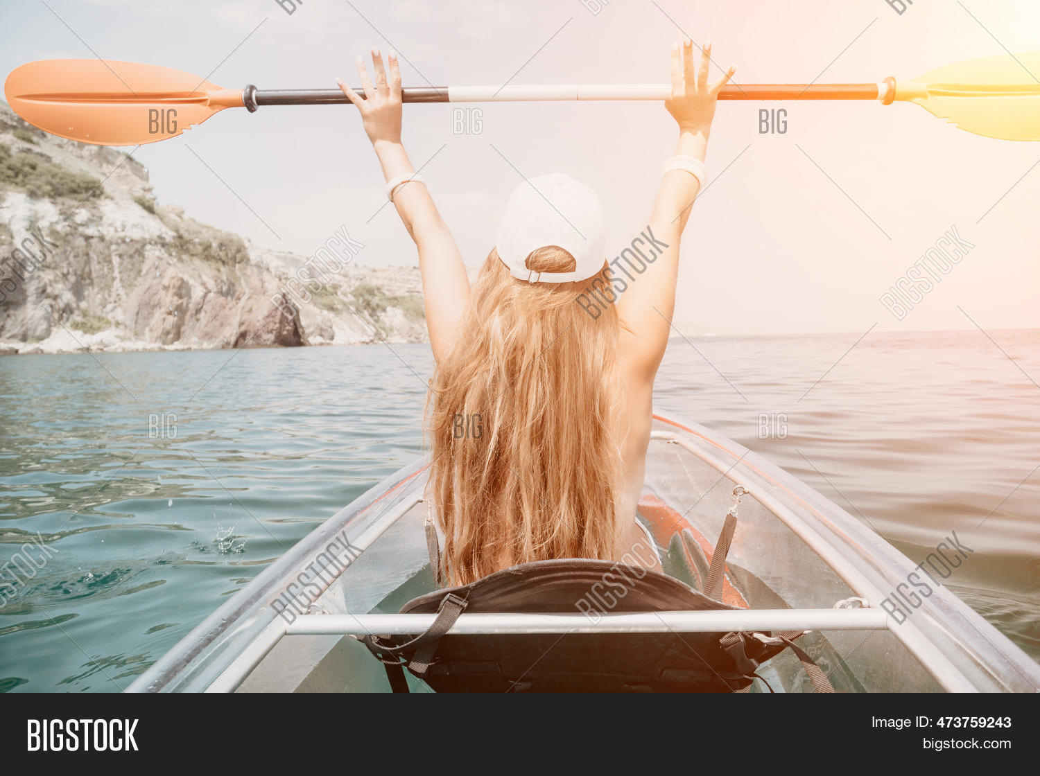Woman Kayak Back View Image & Photo (Free Trial) | Bigstock
