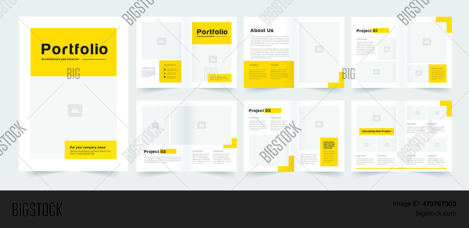 Vector y foto Portfolio Design (prueba gratis) | Bigstock