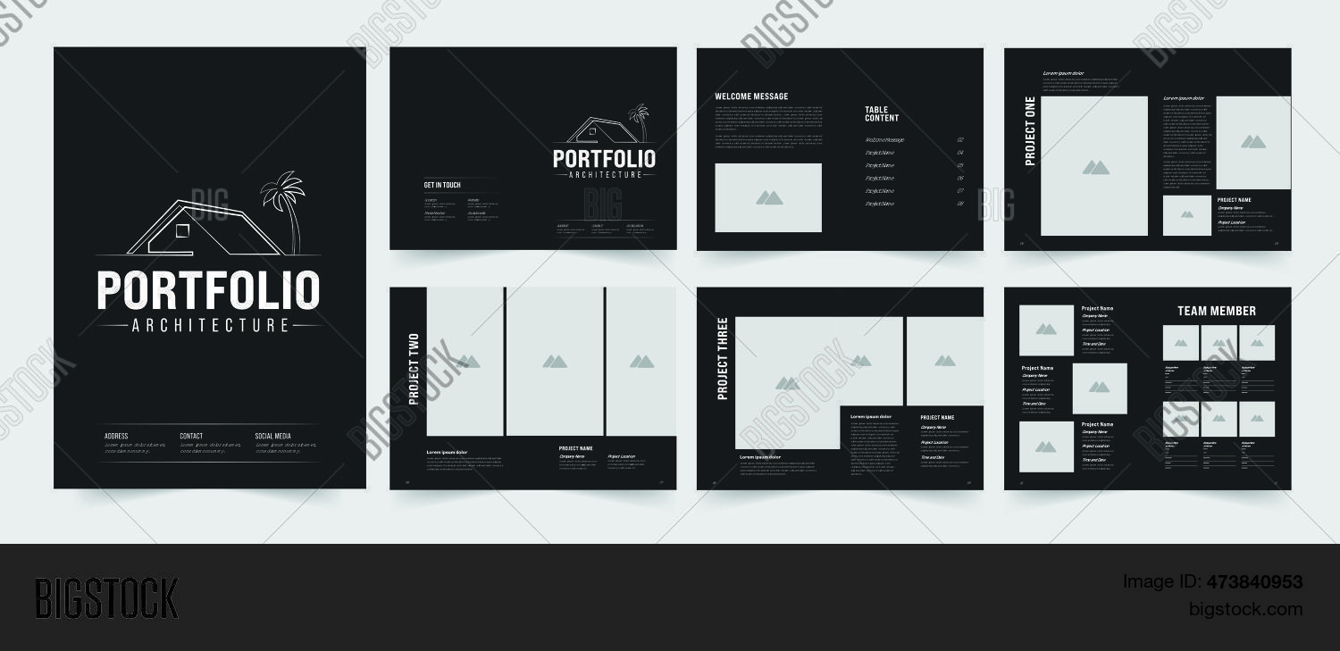 Portfolio Design Vector & Photo (Free Trial) | Bigstock