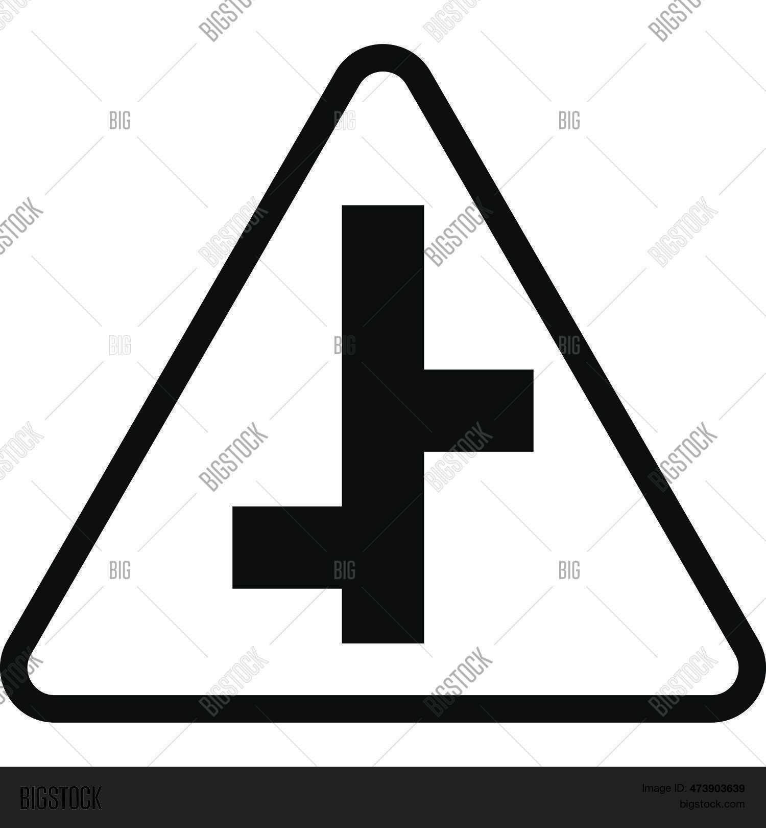 Intersection Sign Vector & Photo (Free Trial) | Bigstock